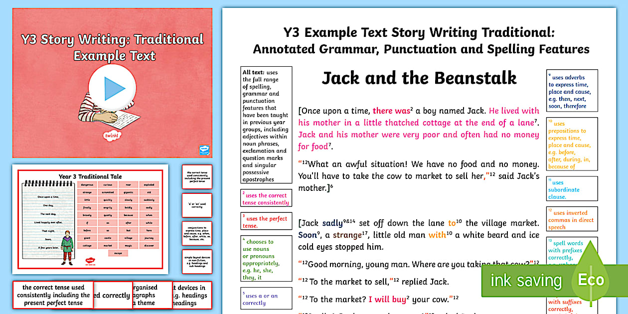 Y3 Story Writing Traditional Model Example Text Twinkl