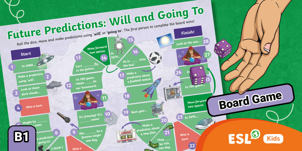 ESL Future Predictions Board Game {Kids}