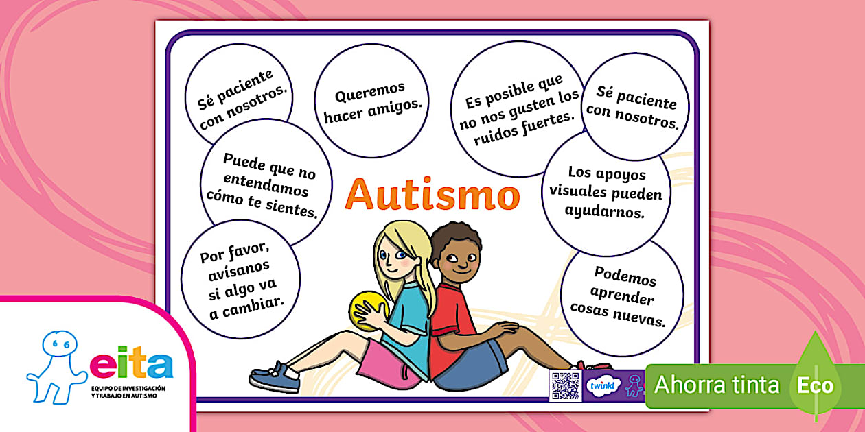 Afiche sobre el autismo para niños - Twinkl Perú