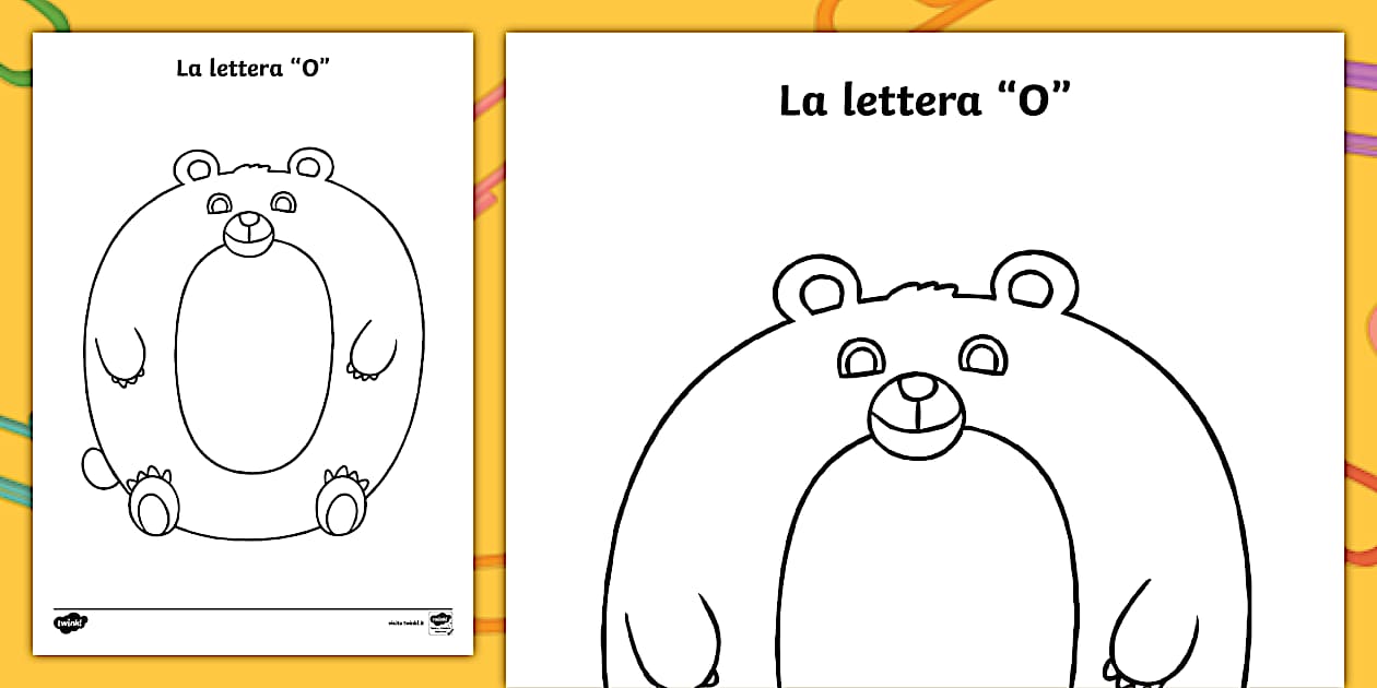 Poster della lettera O da colorare (teacher made) - Twinkl