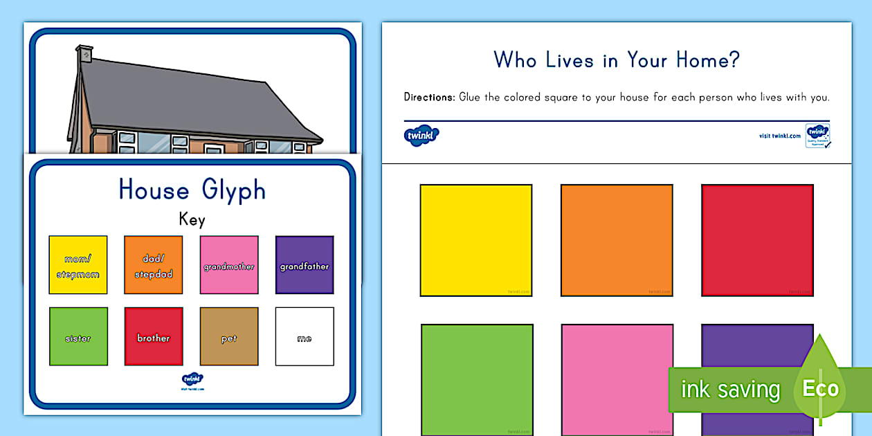Who Lives in Your Home? Worksheet (Teacher-Made) - Twinkl