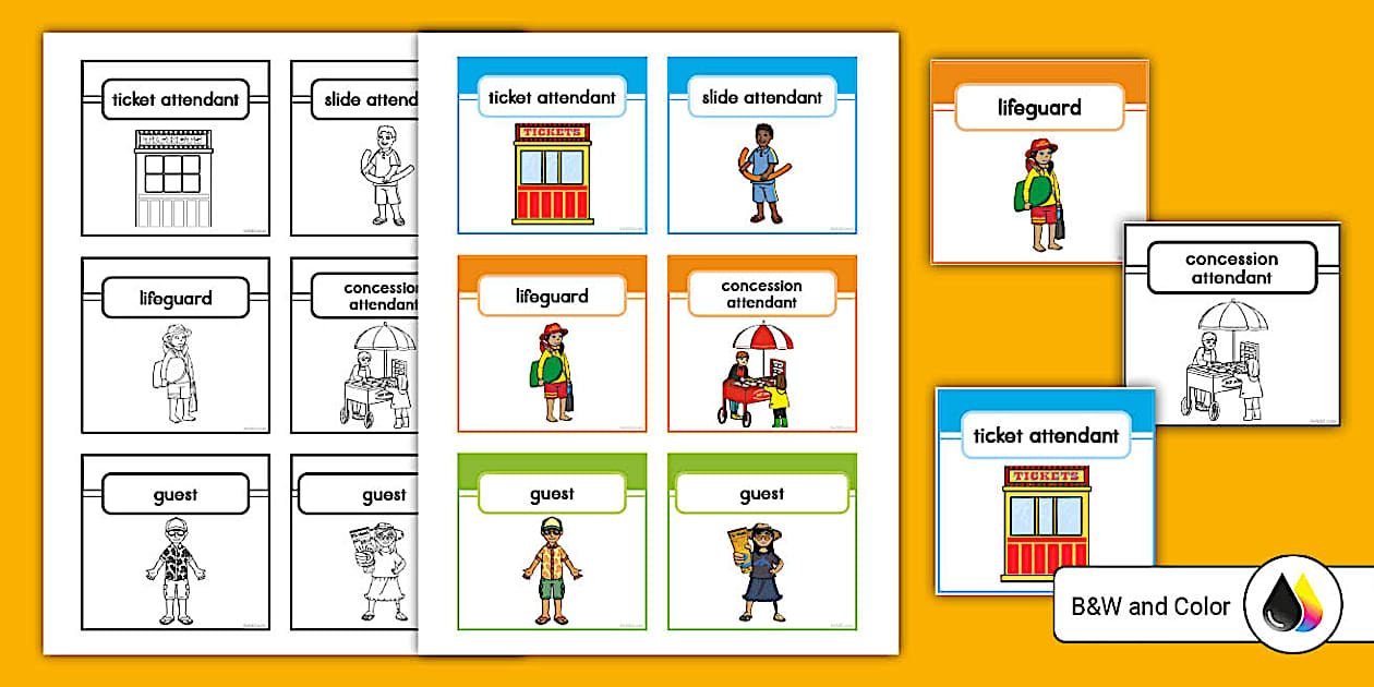 Water Park Dramatic Play Badges - Twinkl