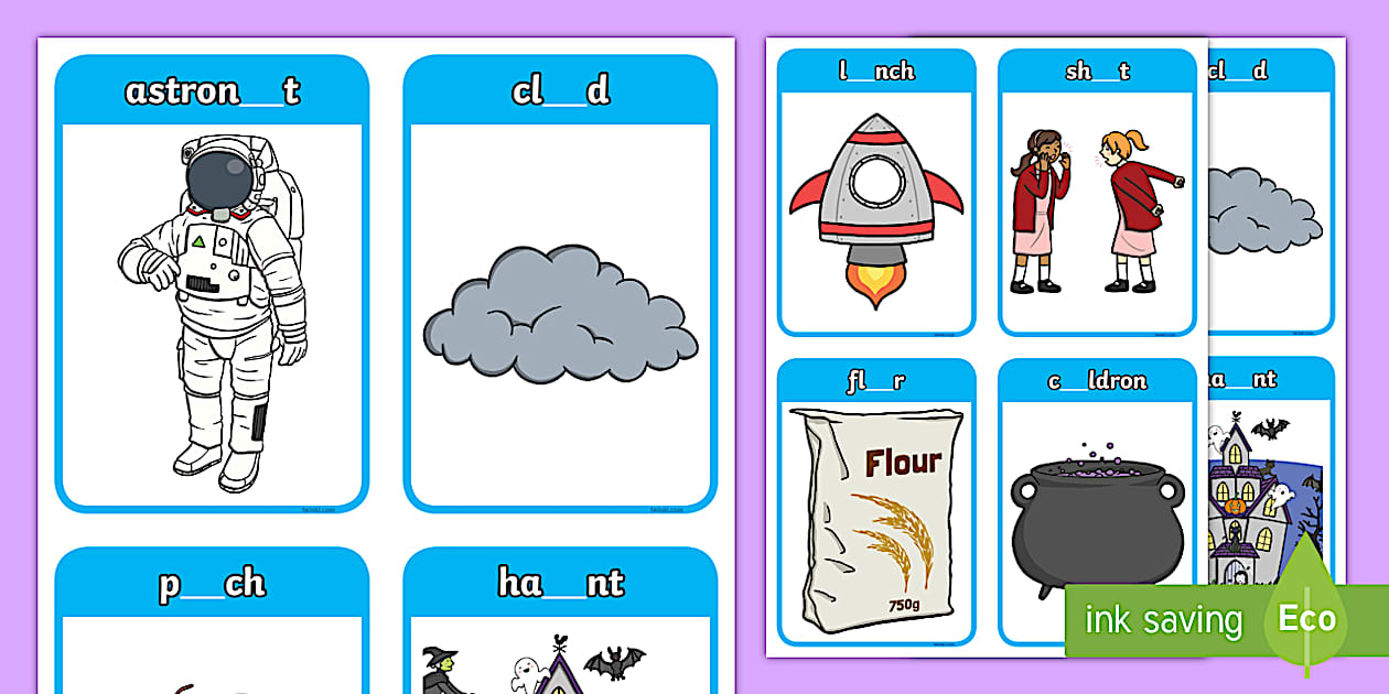 Black and White Phase 5 Digraphs ou, au Matching Peg Activity