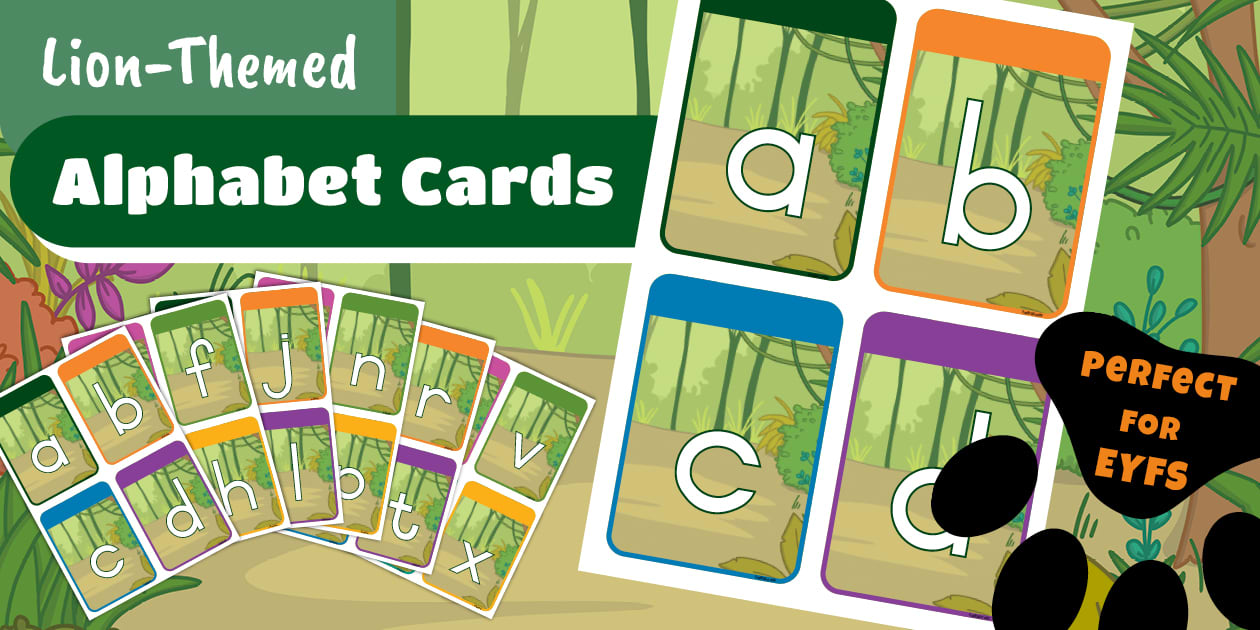 Lion-Themed Alphabet Cards