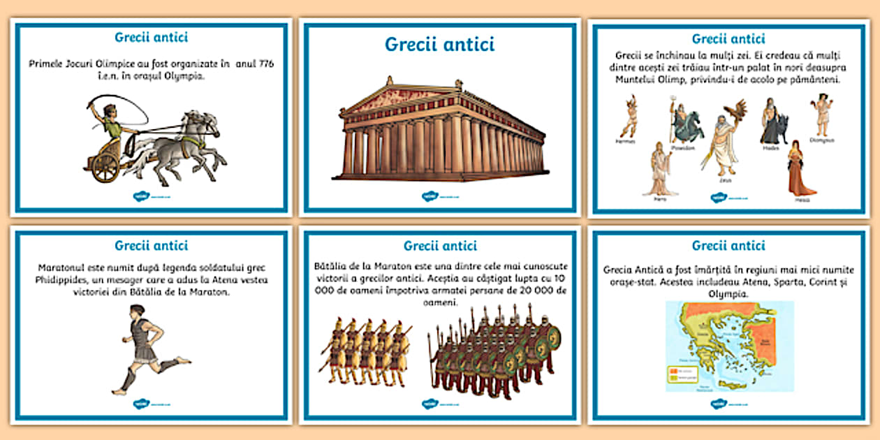 Grecii antici - Planșe informative (teacher made) - Twinkl