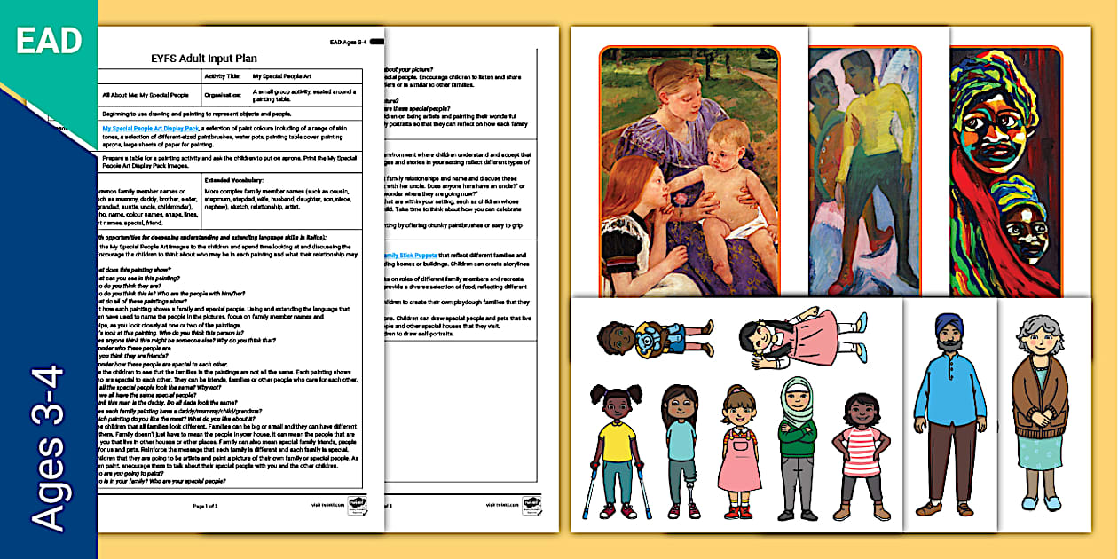 EYFS Special People Art Adult Input Plan and Resource Pack