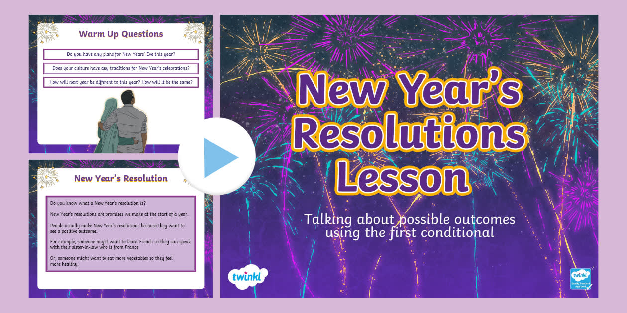 First Conditional ESL Lesson | New Year’s Resolutions