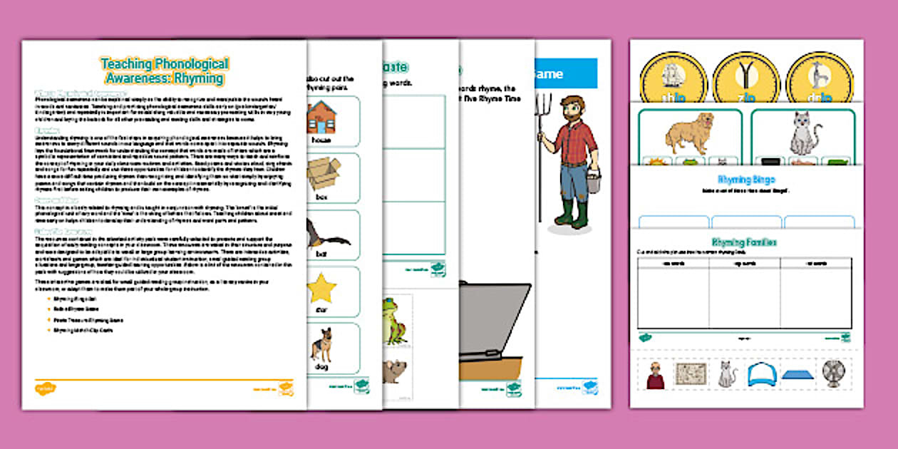 Primary Rhyming Activity Pack - Grades 1-3 (teacher made)