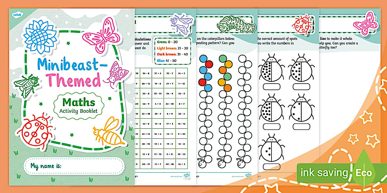 Minibeast-Themed Maths Activity Booklet KS1 (Ages 5 - 7)