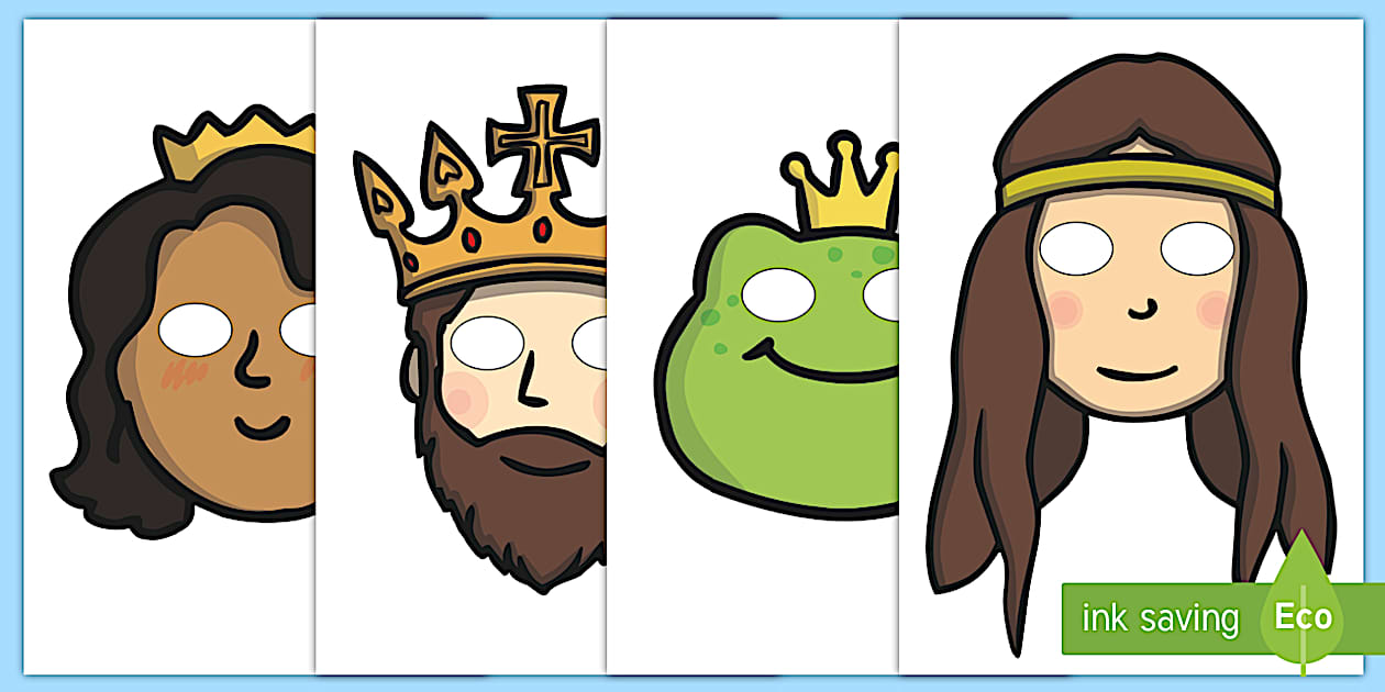 The Frog Prince Story Role Play Masks (teacher made)