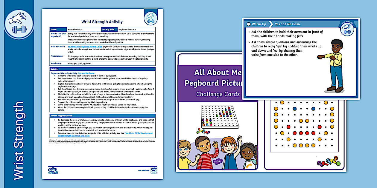 Fine Motor Skills Adult-Led Activity: Pegboard Portraits