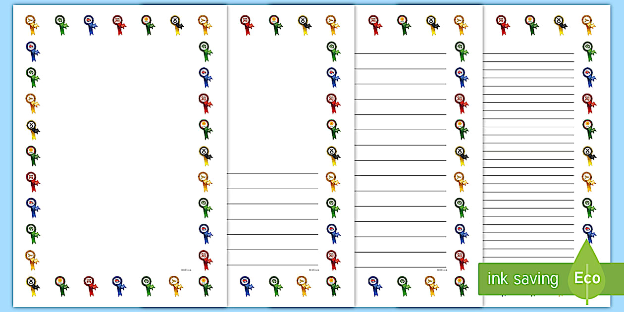 Editable Rosette Page Border (professor feito) - Twinkl