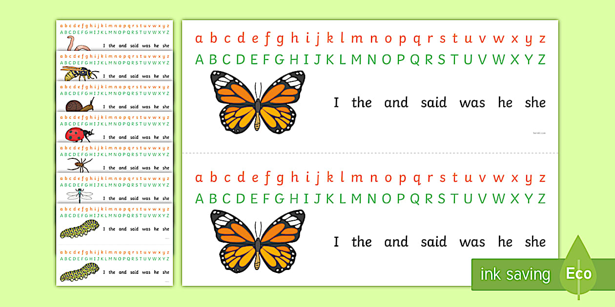 Alphabet Strips (Minibeasts) (teacher made) - Twinkl