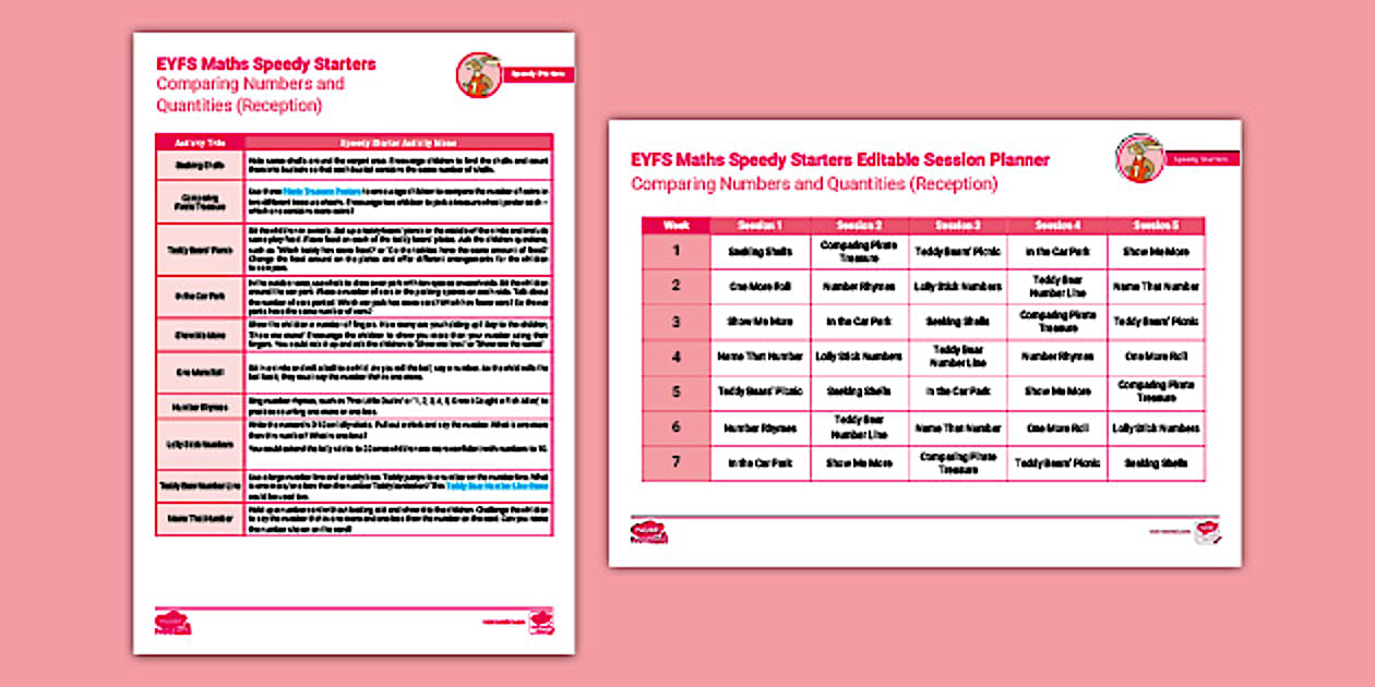 Speedy Starters(Reception): Comparing Numbers and Quantities