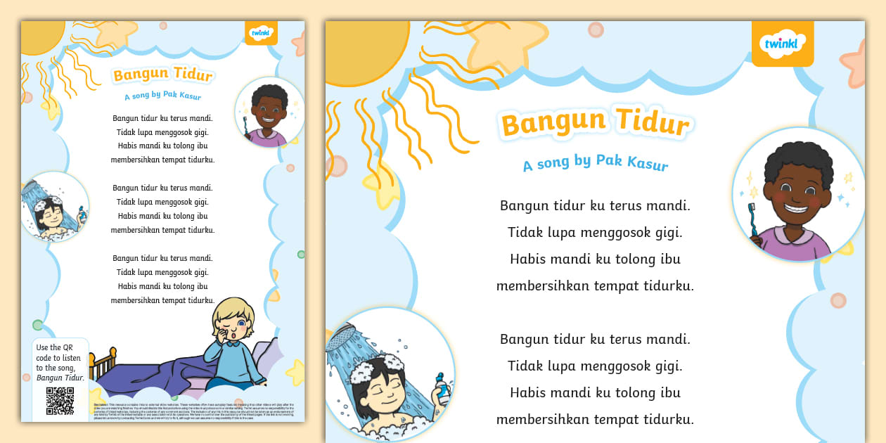 Bangun Tidur - Indonesian Song Lyrics