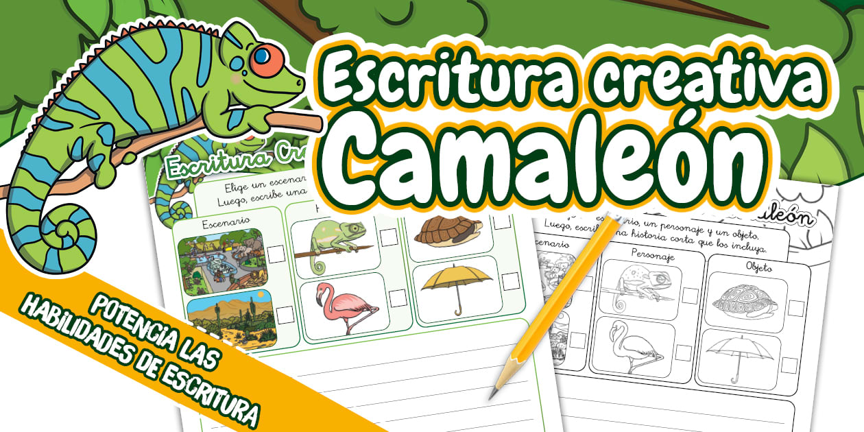 Ficha de actividad: Escritura creativa - Camaleón
