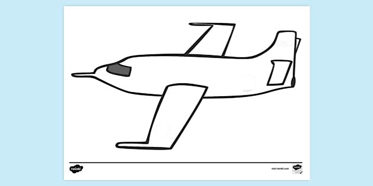 Printable First Supersonic Flight Plane Colouring Sheet