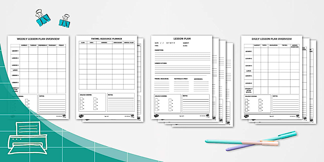 Editable Lesson Planning Template (teacher made) - Twinkl
