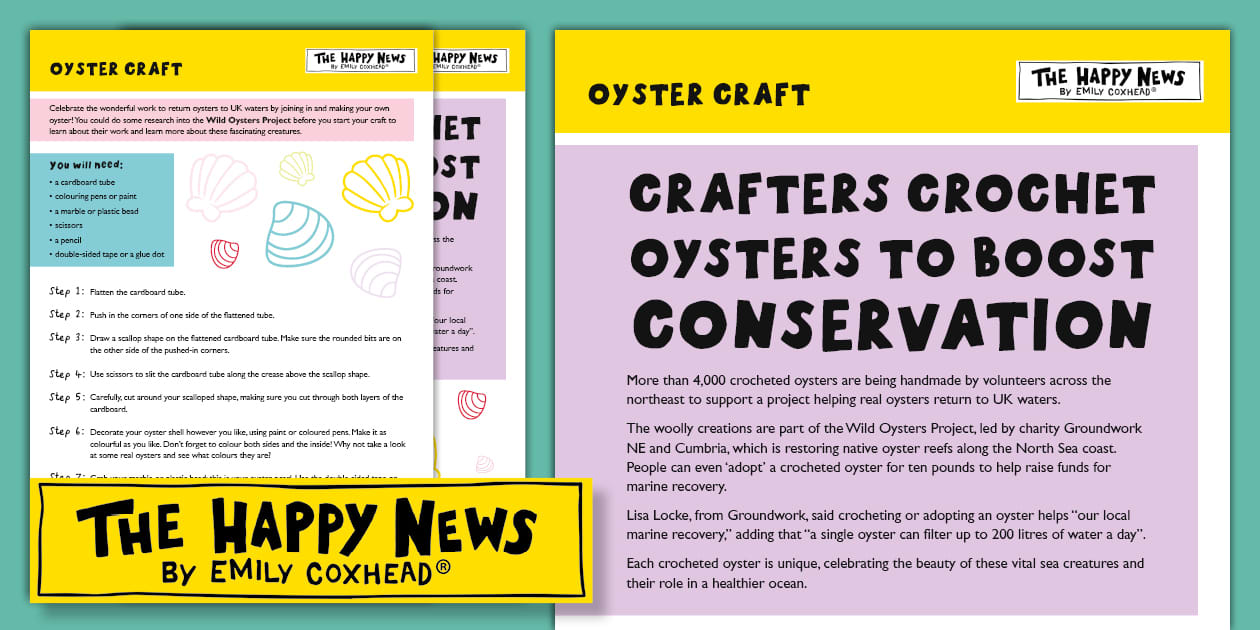 The Happy Newspaper Craft: Oyster Craft