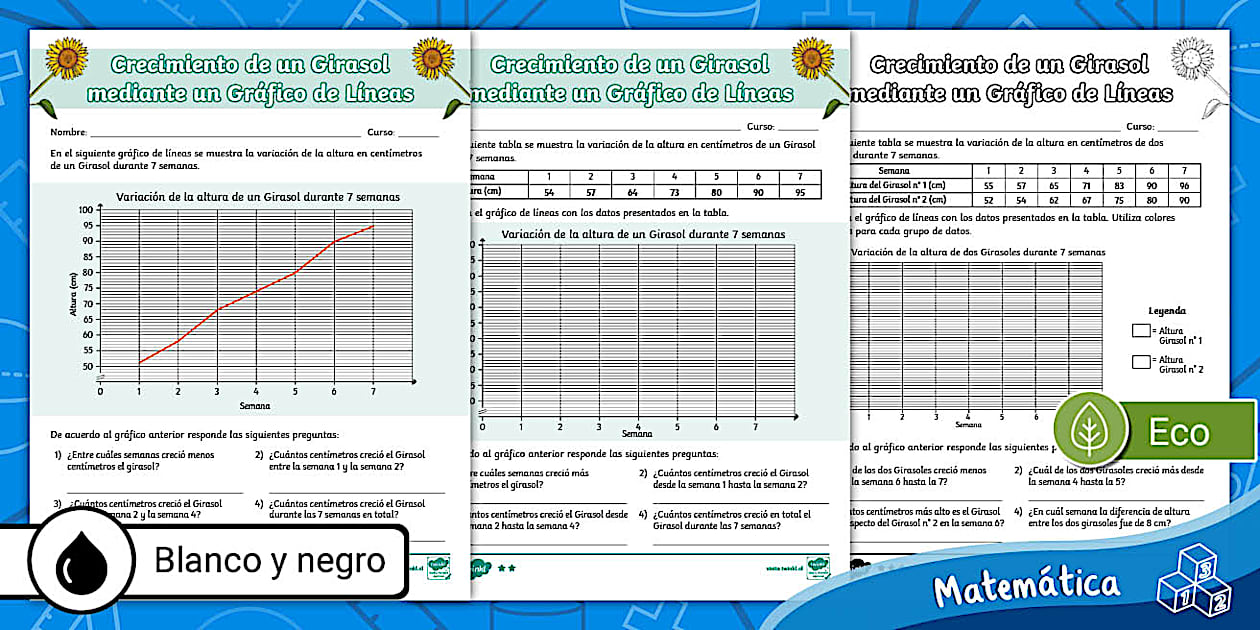 Guía Gráfico Líneas graficar lineal datos estadística barras