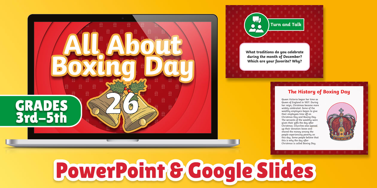 All About Boxing Day PowerPoint & Google Slides for 3rd-5th