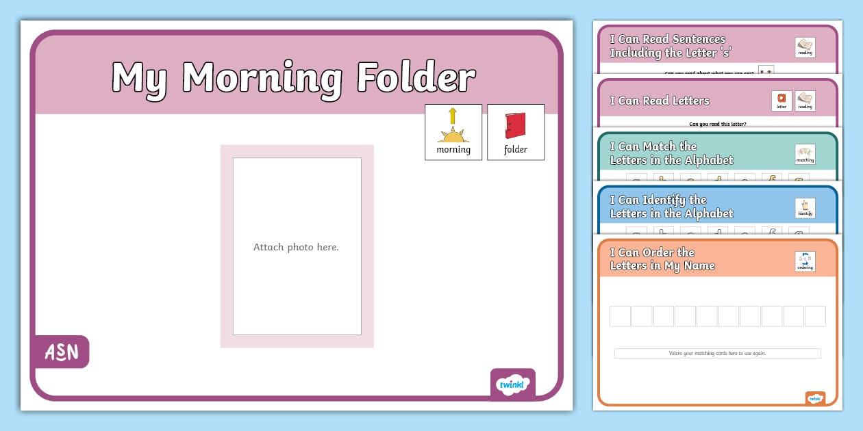 ASN Early Reading Morning Folder (teacher made) - Twinkl
