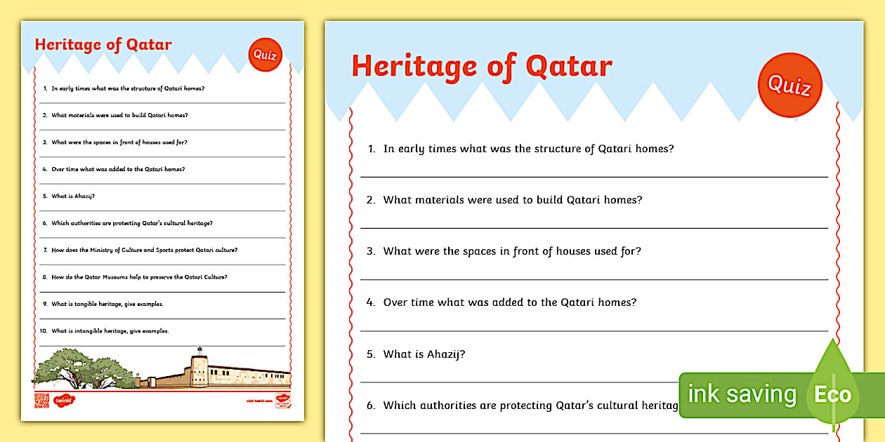 Qatar's Heritage Quiz (teacher made) - Twinkl