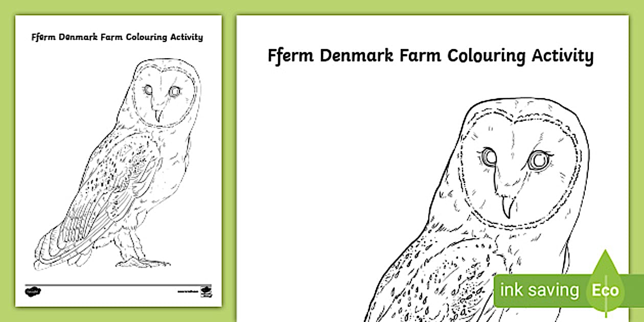 Fferm Denmark Farm Colouring Activity - Primary Resources