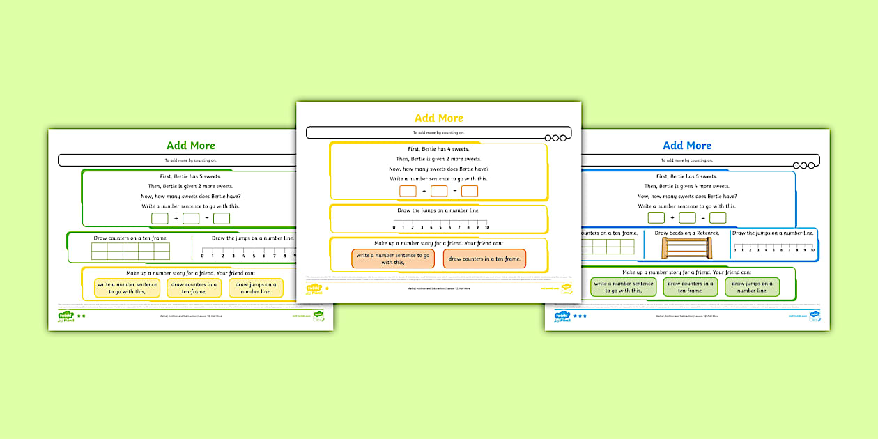 👉 Add More Differentiated Maths Worksheets - Twinkl
