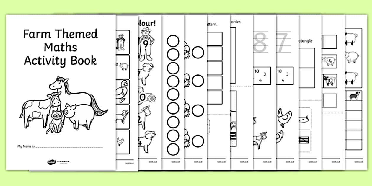 Farm Themed KS1 Maths Activity Book (teacher made) - Twinkl