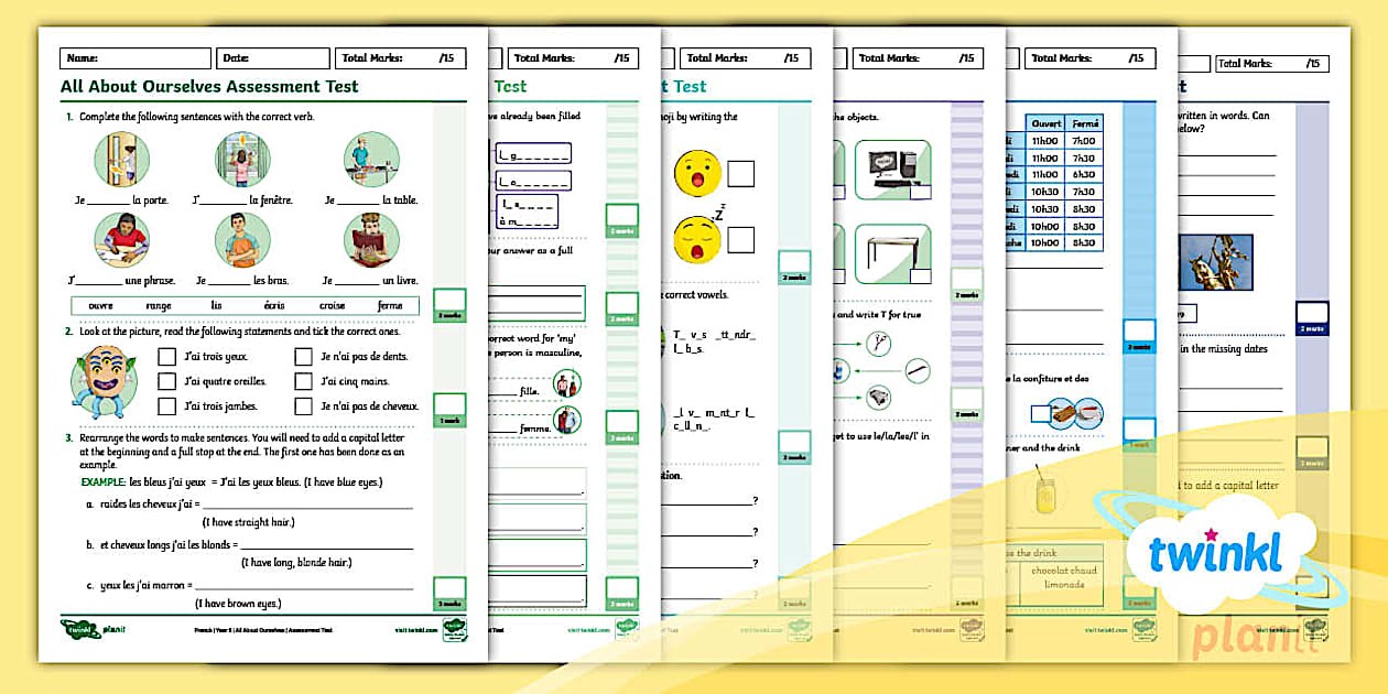 👉 French: Assessment Test Pack Year 5