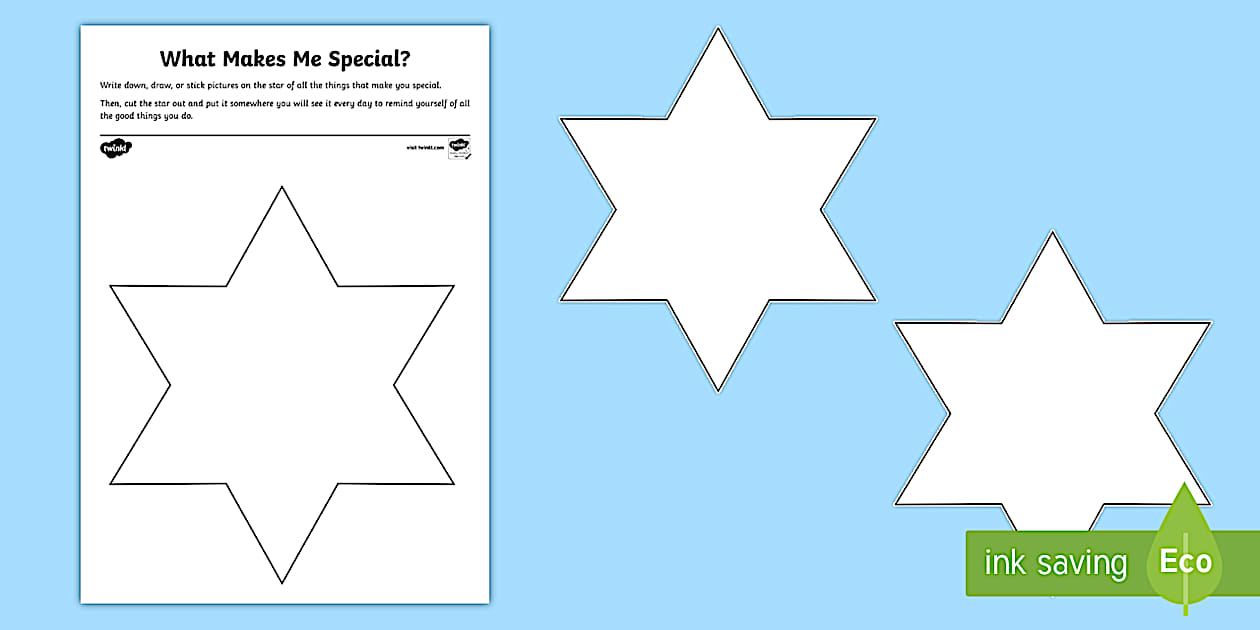 Self-esteem resources. What Makes Me Special? Worksheet