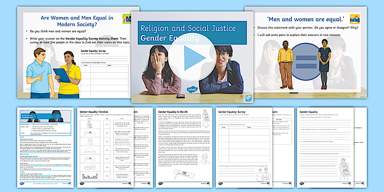 Religion and Social Justice Lesson 2: Gender Equality - Social justice;