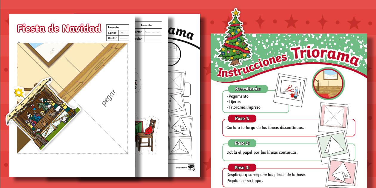 Triorama: Fiesta de Navidad - Twinkl Navidad (teacher made)