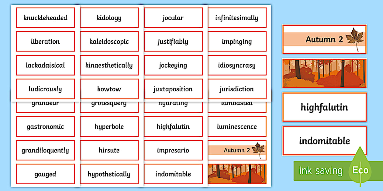 Cursive Year 6 Word of the Day Autumn 2 Word Cards - Twinkl