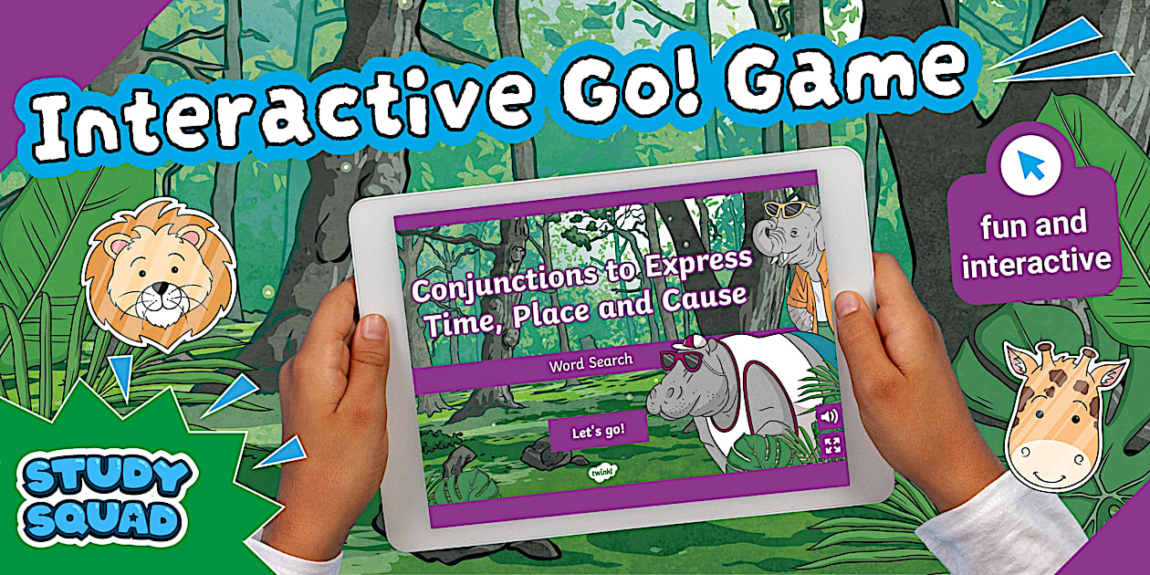 Conjunctions KS2 English Word Search Game