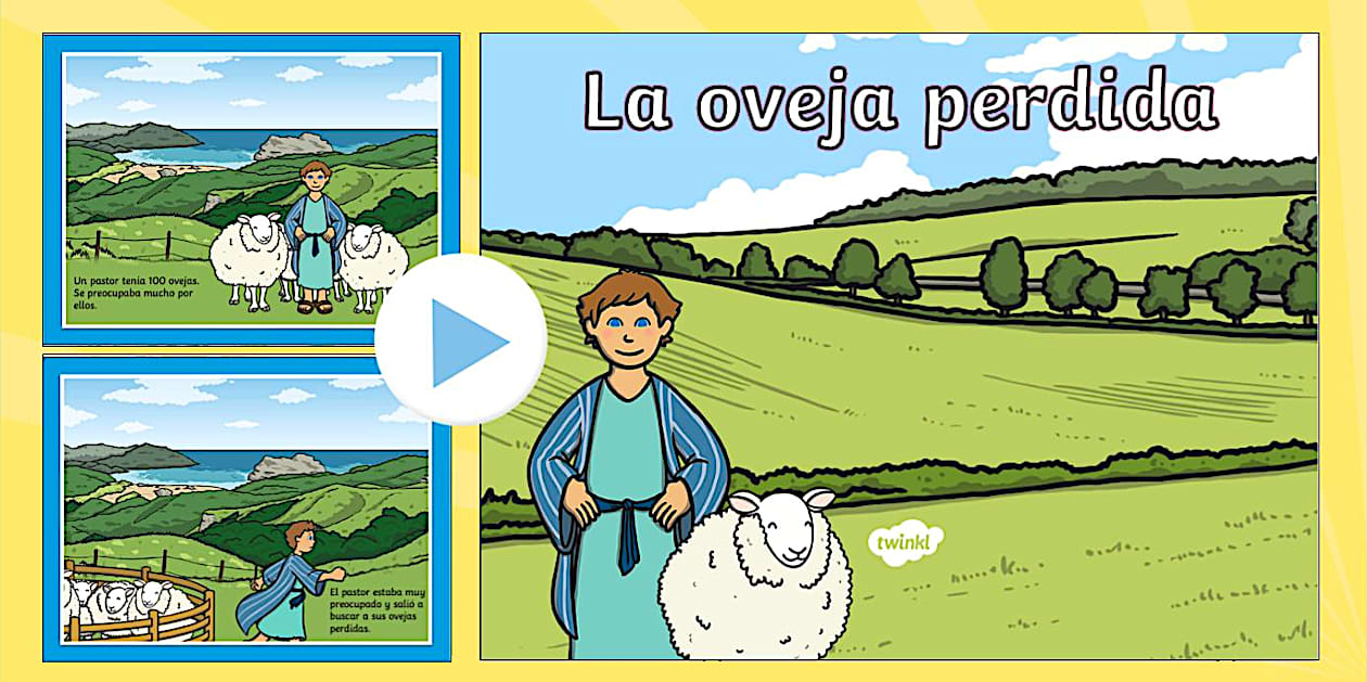 PowerPoint: Parábola de la oveja perdida - resumen - Twinkl