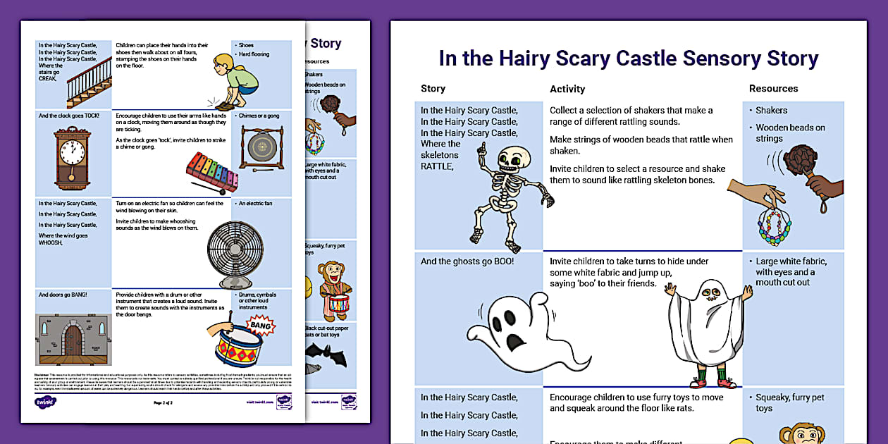 In the Hairy Scary Castle Sensory Story (Teacher-Made)