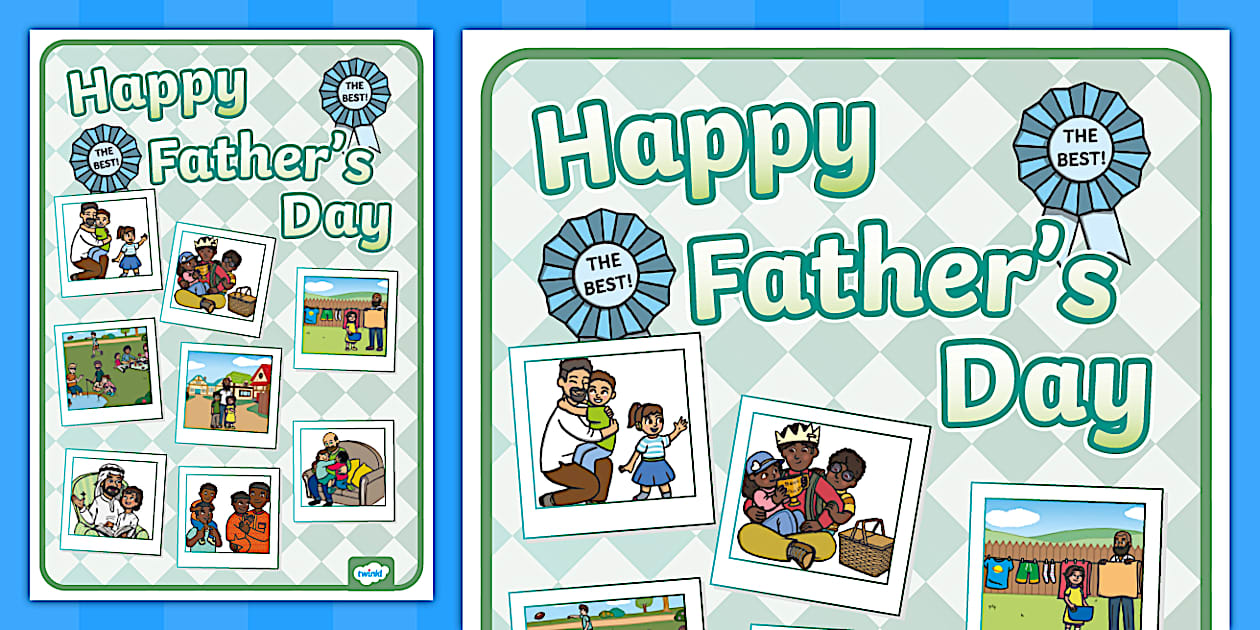 Happy Father's Day Display Poster (teacher made) - Twinkl