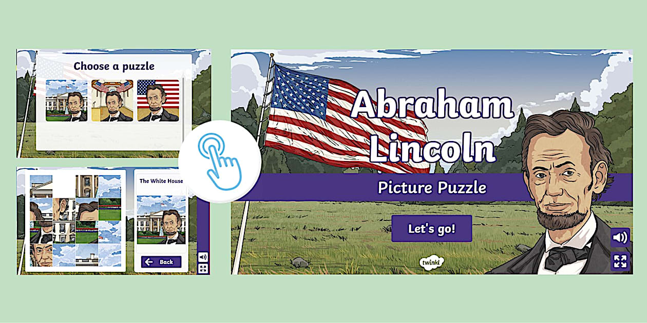 Abraham Lincoln Picture Slider Puzzle | Abraham Lincoln