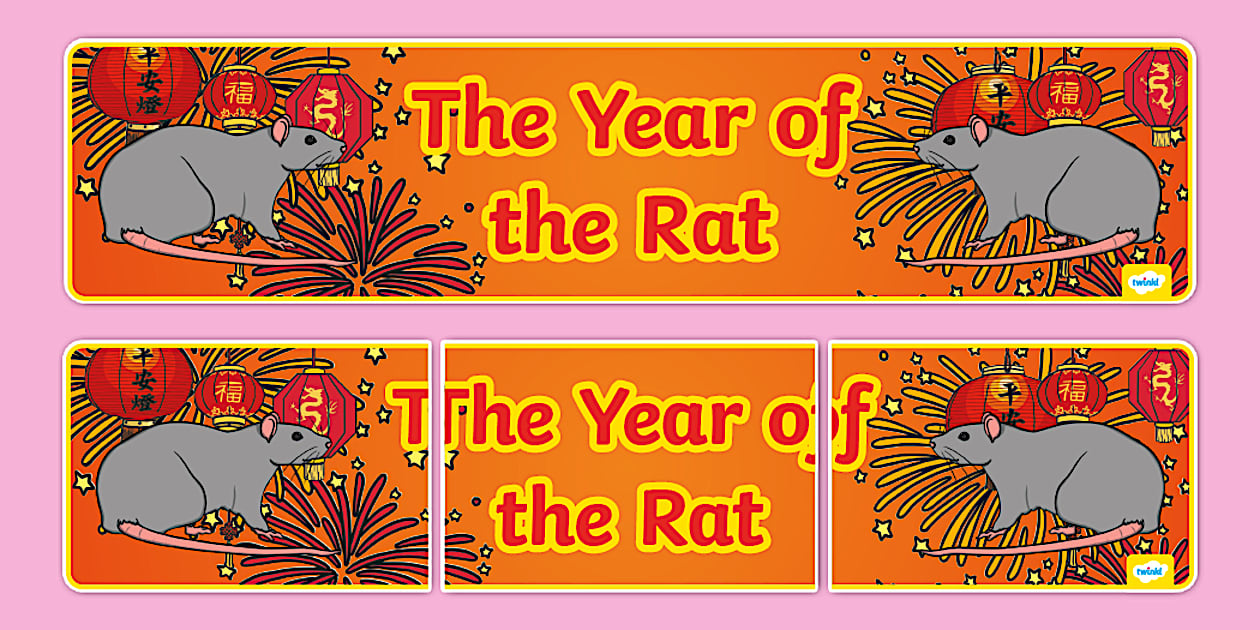 Chinese New Year of the Rat Display Banner (teacher made)