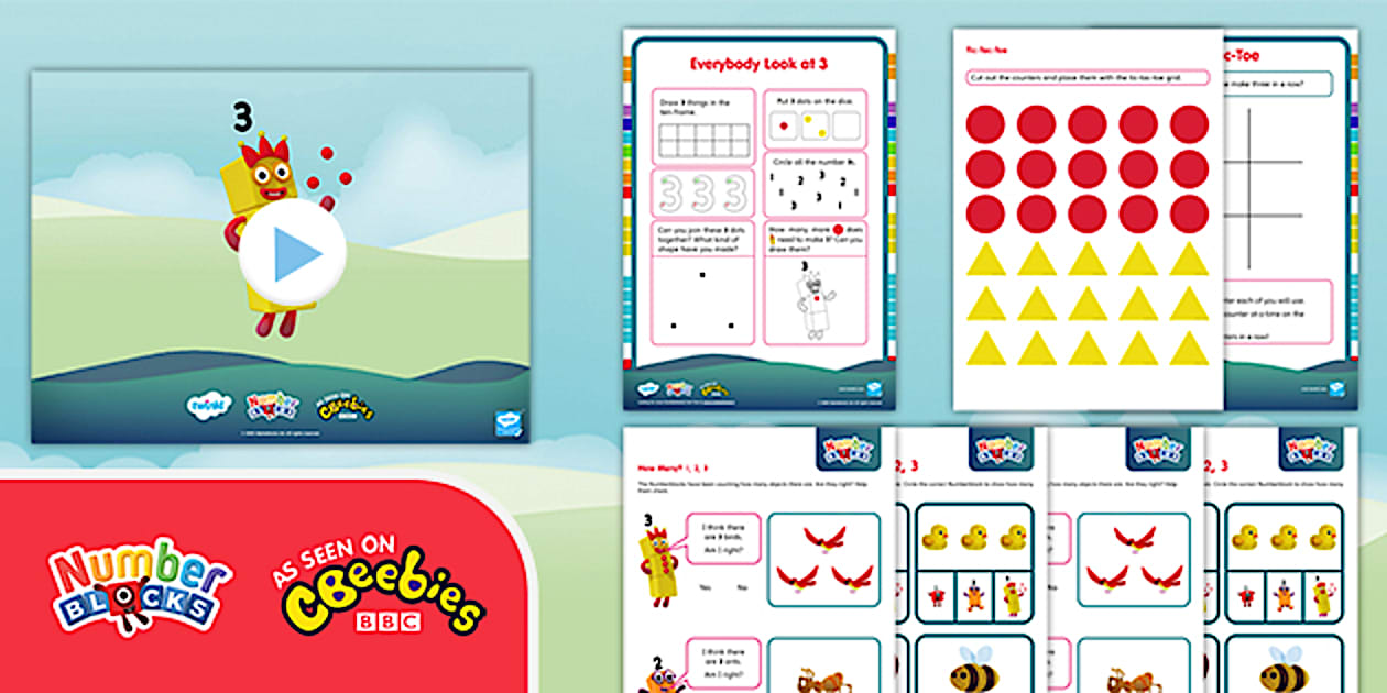 👉 Numberblocks: Everybody Look at Three Resource Pack