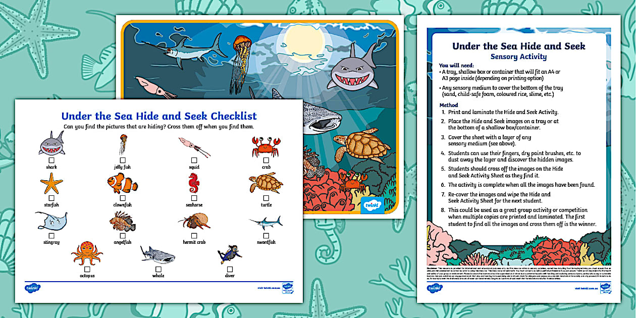 Under The Sea 'Hide and Seek' Sensory Activity