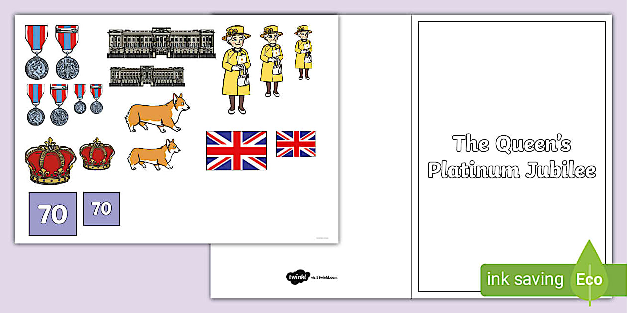 Jubilee Cut and Stick Card Activity - Twinkl - EYFS- KS1