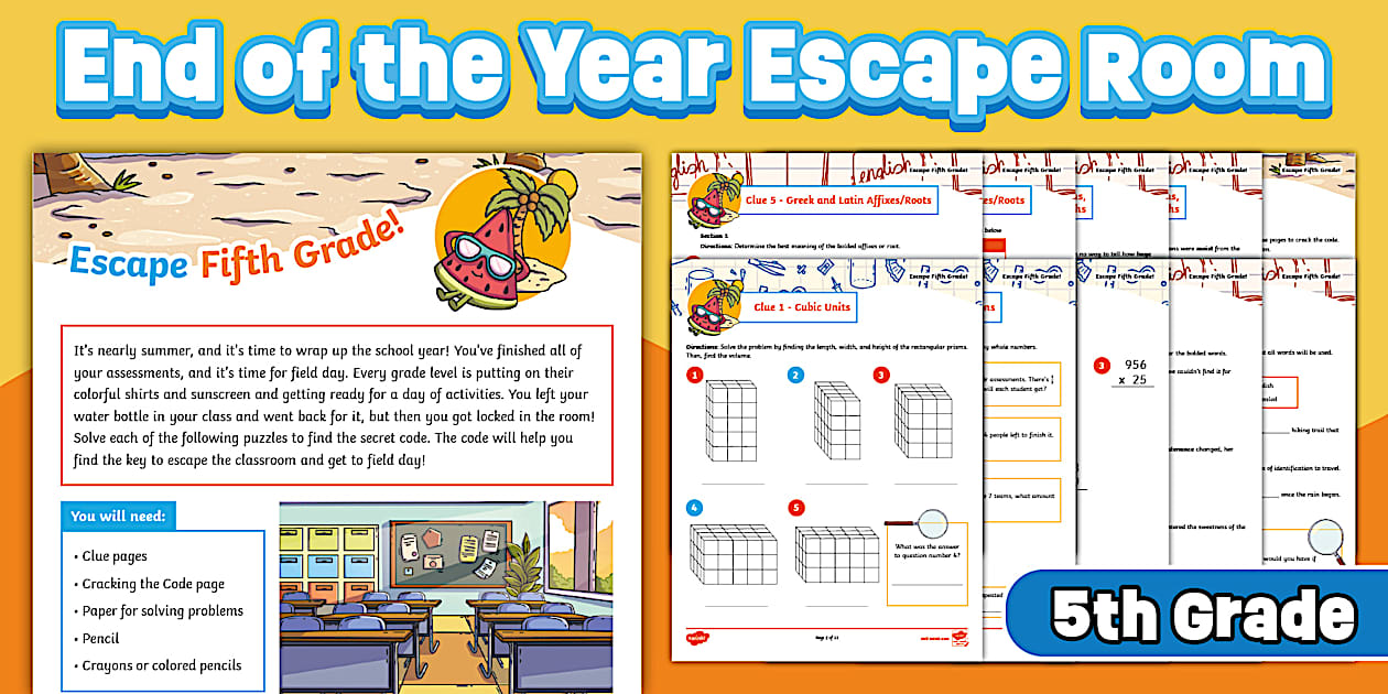 End of the Year Escape Room | Resource | Twinkl USA