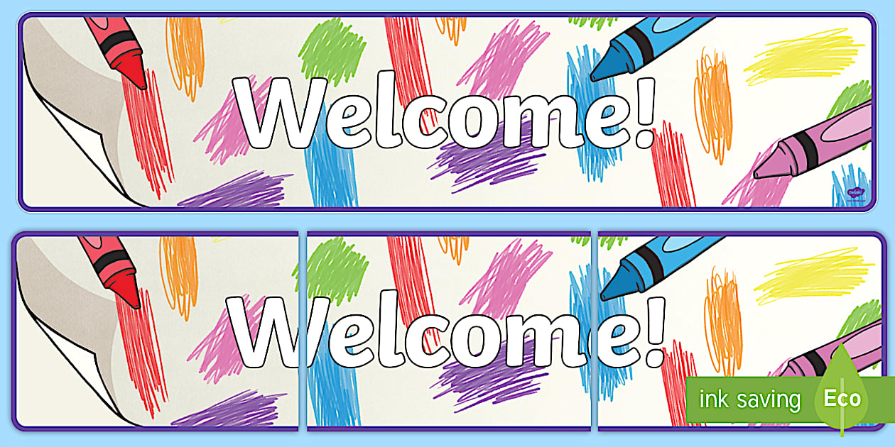 Colorful Crayons Classroom Welcome Banner | Twinkl USA