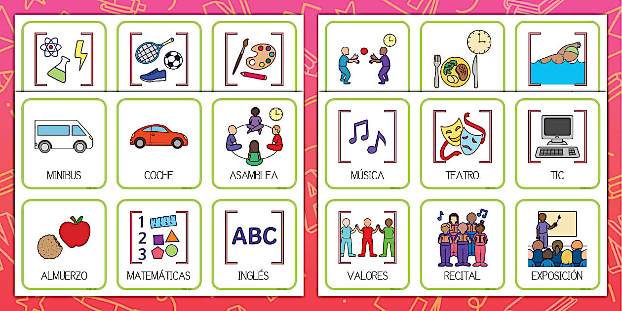 Rutinas: pictogramas para niños con autismo