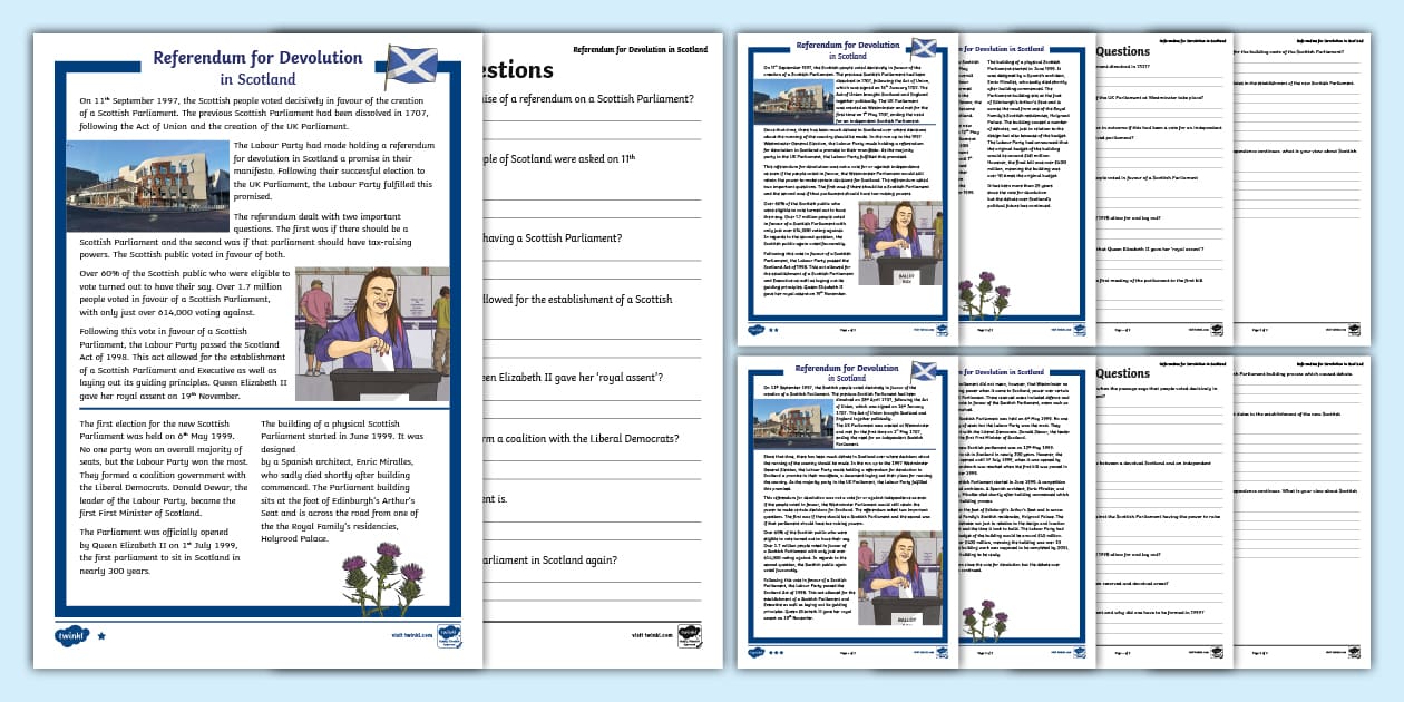 Referendum on Devolution in Scotland Differentiated Reading Comprehension