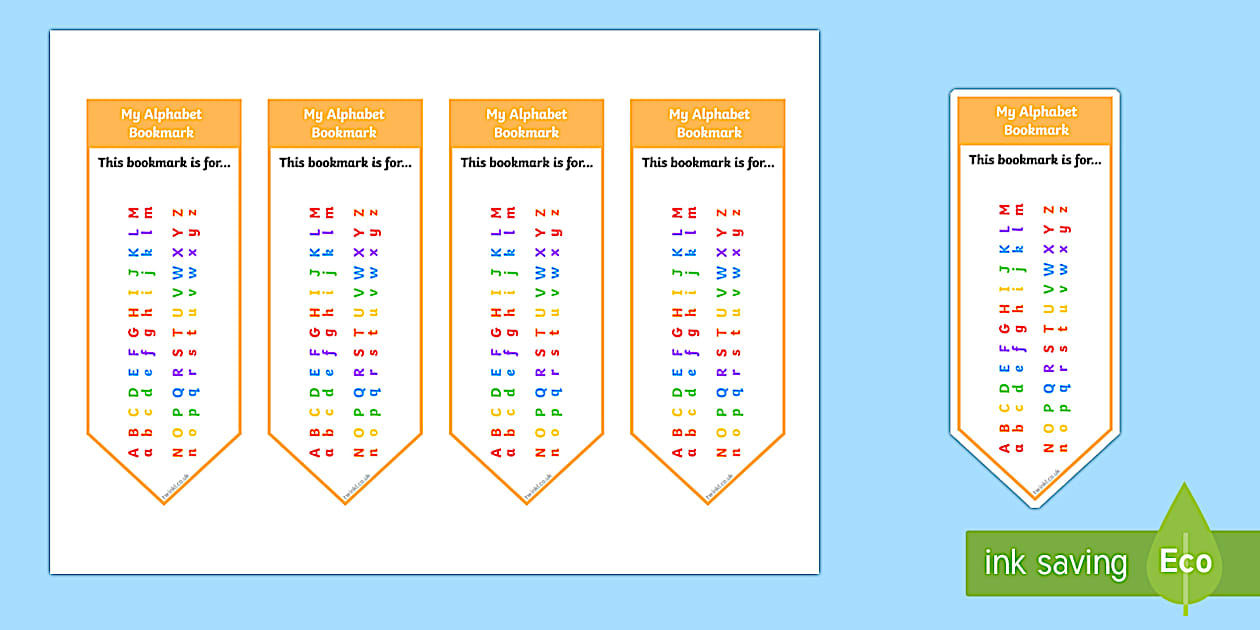 Alphabet Bookmarks (teacher made) - Twinkl