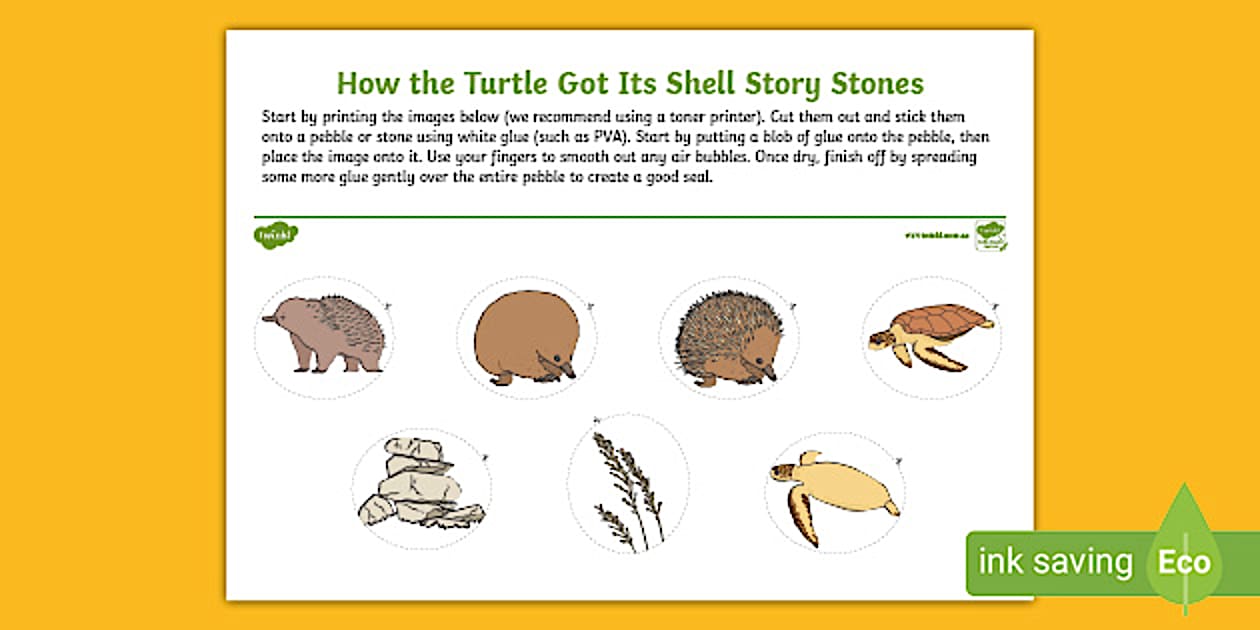How the Turtle Got Its Shell Story Stones - Prep HASS